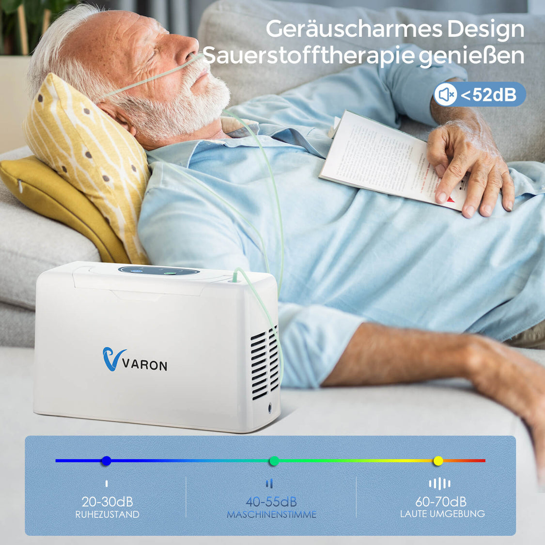Sauerstoffgerät Tragbar Varon 3L/min Leicht und Klein VL-2 mit Akku – VARON | Sauerstofftherapie